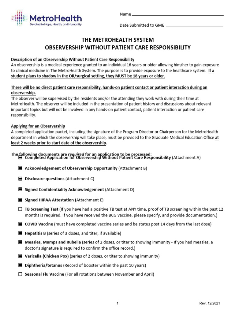 Updated Observer Application 2024 | PDF | Hand Washing | Hygiene