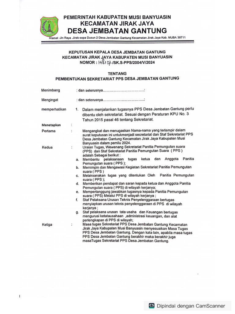 SK Sekretariat PPS | PDF