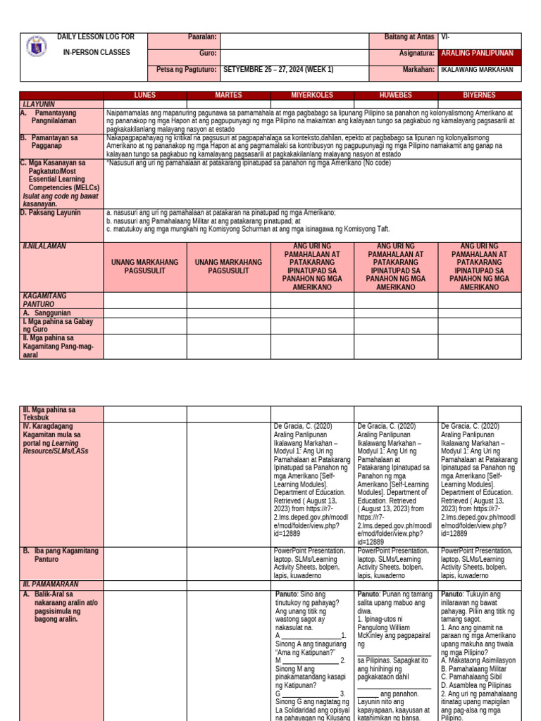 Q2 - Ap - DLL - Week 1 | PDF