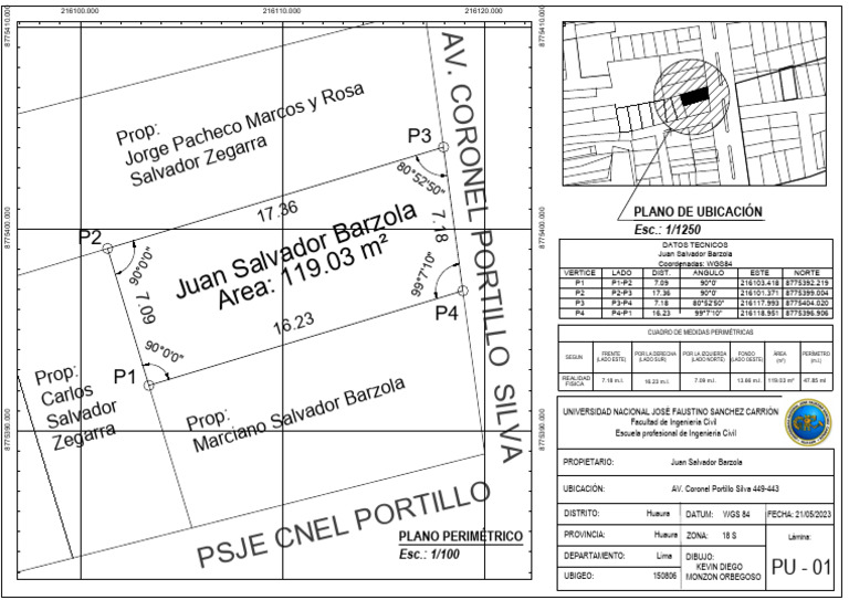 Plano Perimetrico Juan Layout1 | PDF