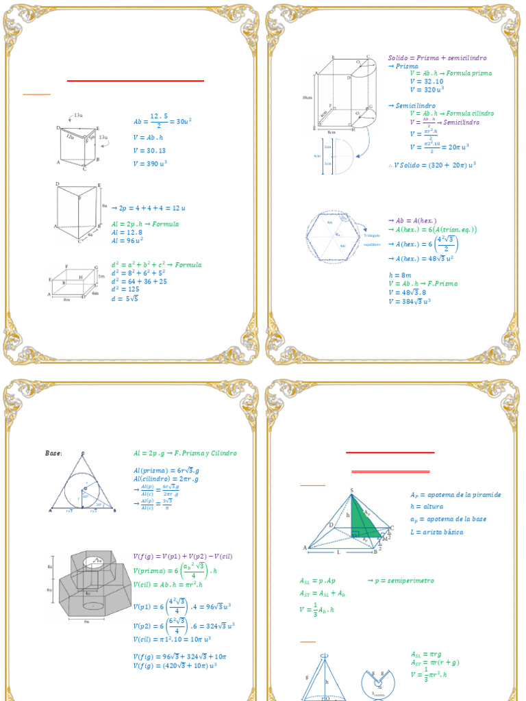 Ejercicios de Volumen y Área en Geometría | PDF | Geometría Convexa ...
