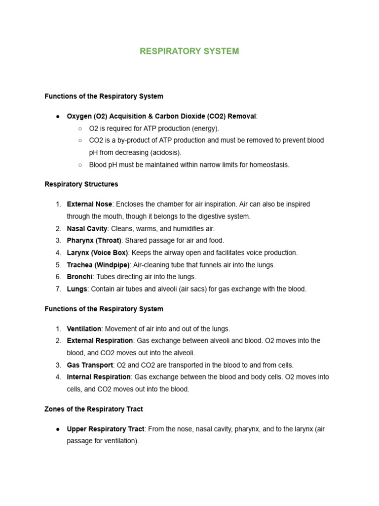 Anaphy Final Notes | PDF | Respiratory Tract | Lung