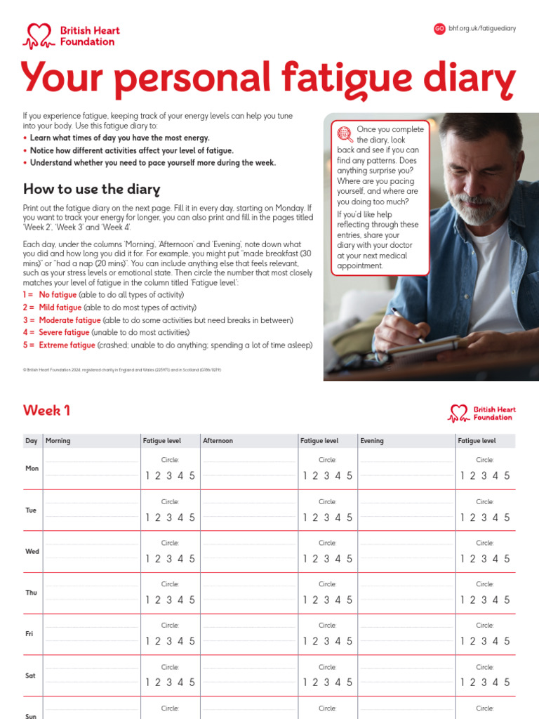 your-personal-fatigue-diary | PDF | Emotions | Psychology