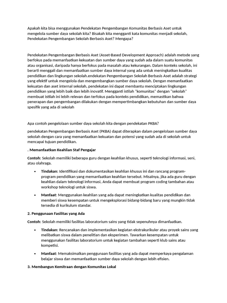 Apakah Kita Bisa Menggunakan Pendekatan Pengembangan Komunitas Berbasis Aset Untuk Mengelola ...