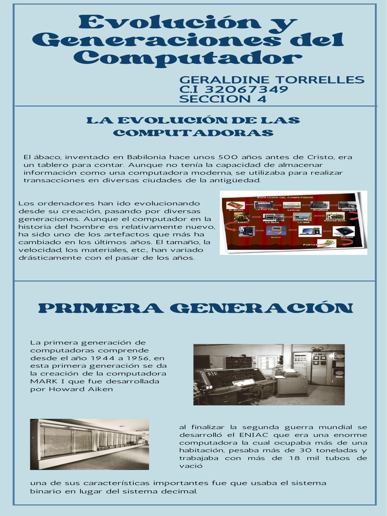 Evolución de las Computadoras | PDF | Microprocesador | Circuito integrado