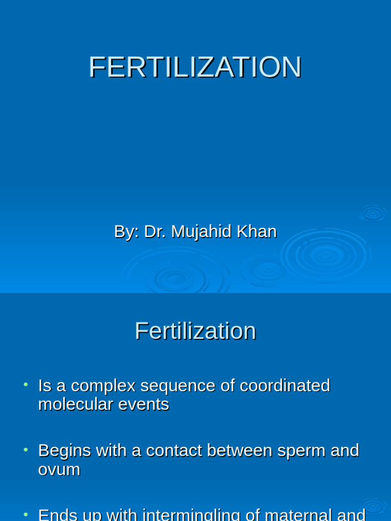 Fertilization | PDF | Fertilisation | Sex