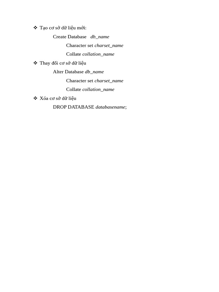 Cơ sở dữ liệu SQL | PDF