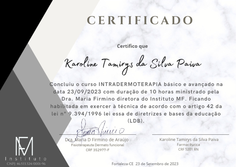 Certificado Karol Fortaleza | PDF