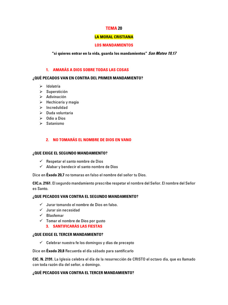 Tema 20 | PDF | Teología | Creencia religiosa y doctrina