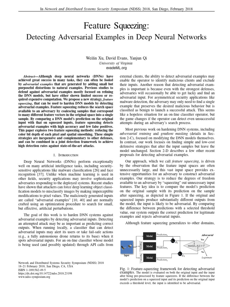 Detecting Adversarial Examples In Deep Neural Networks Pdf Deep