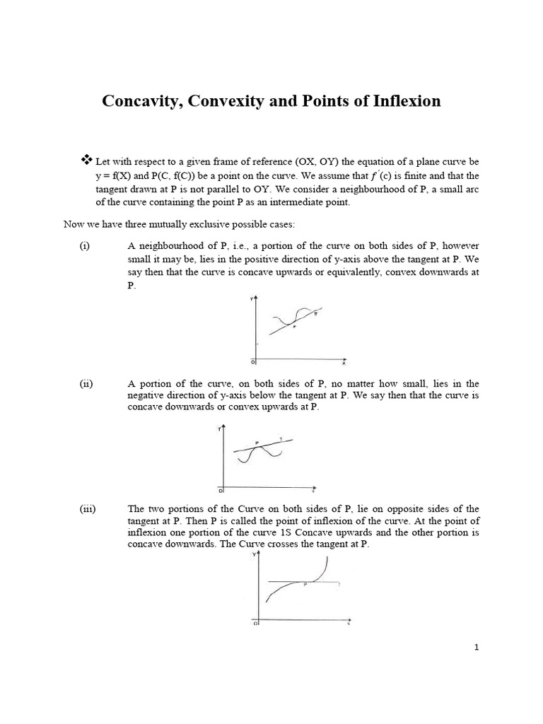 SM - CC-I (Concavity, Convexity and Points of Inflexion) | PDF ...