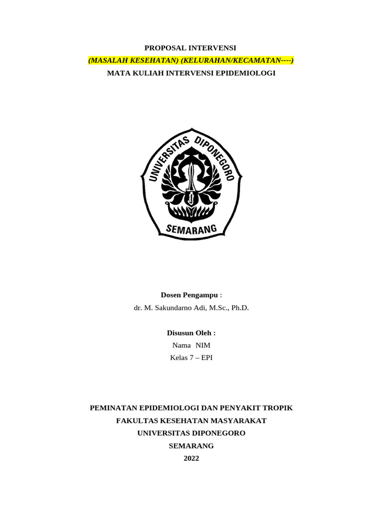 Format Tugas 1 Intervensi Epid | PDF