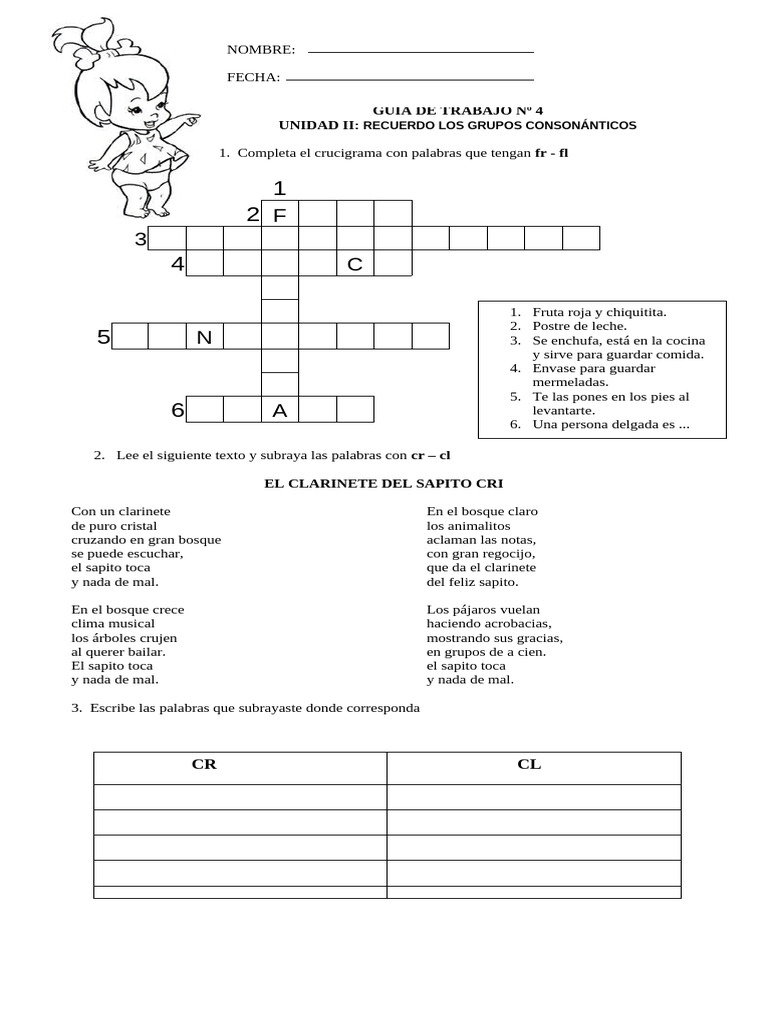 Guia de Trabajo #4 Unidad Ii: FR - FL: CR CL | PDF