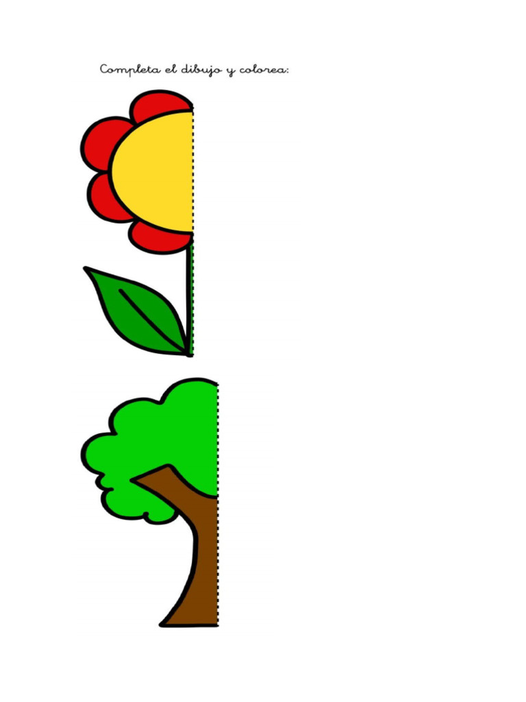 Completa El Dibujo y Colorea | PDF