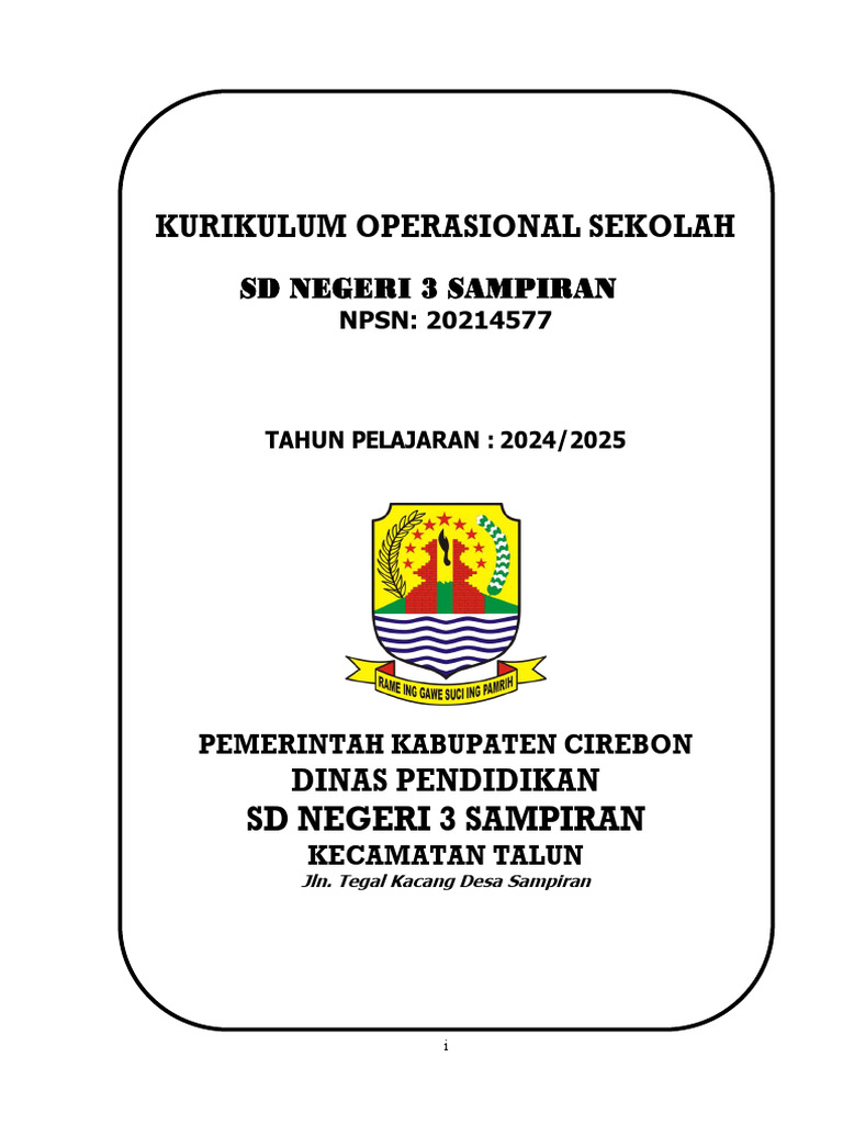 KOSP SDN 3 Sampiran TP.2024-2025 | PDF