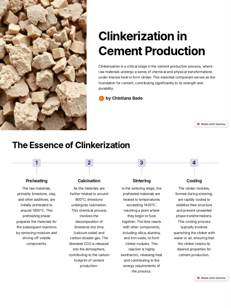 Clinkerization in Cement Production | PDF | Cement | Carbon Capture And ...