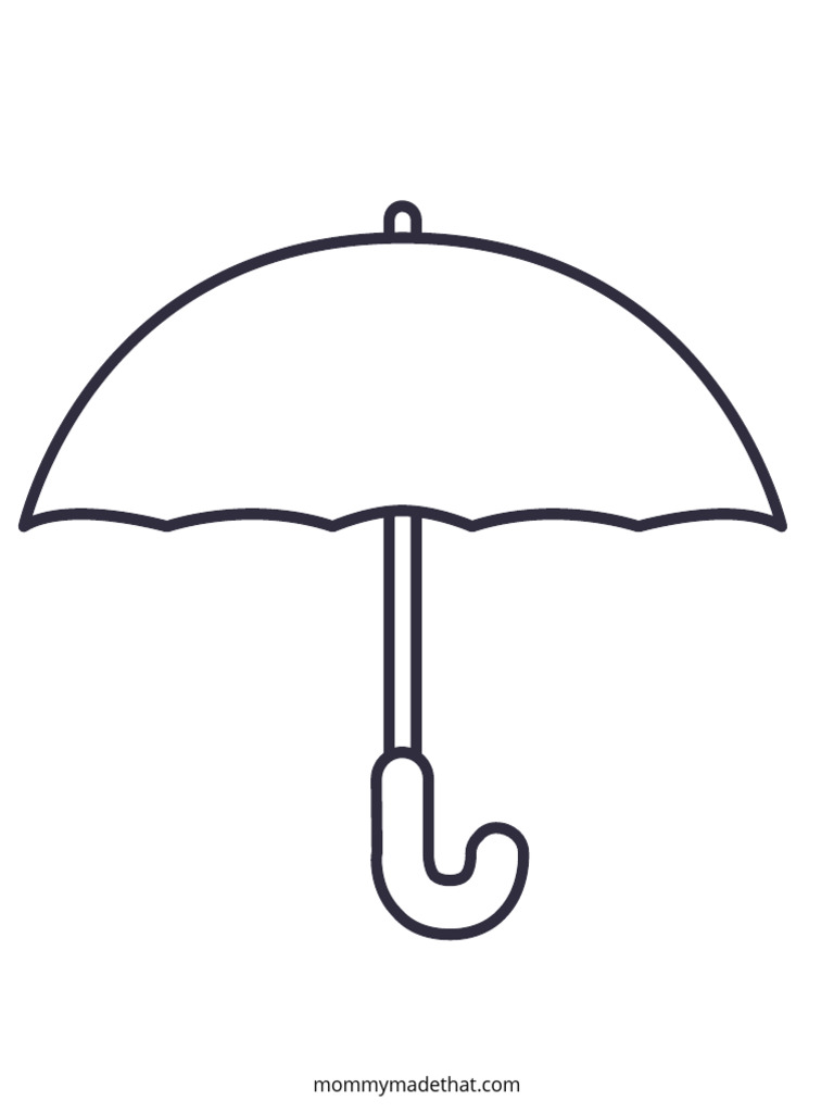 Umbrella Printable Template | PDF