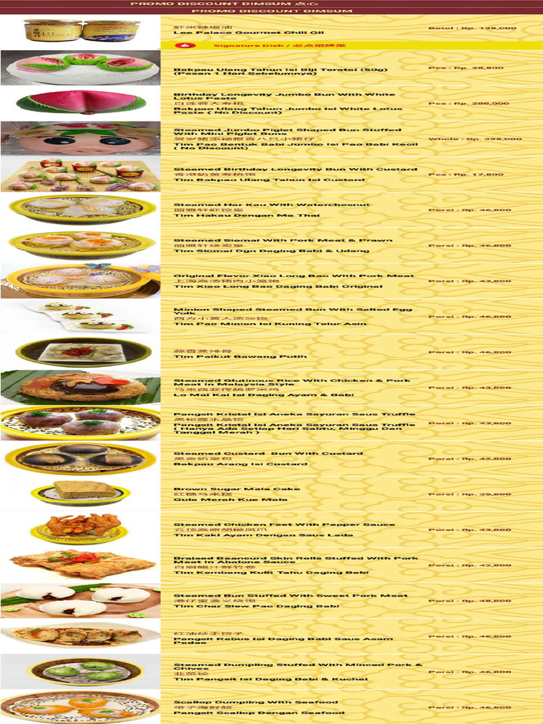 Menu Lee Palace November 2024 | PDF