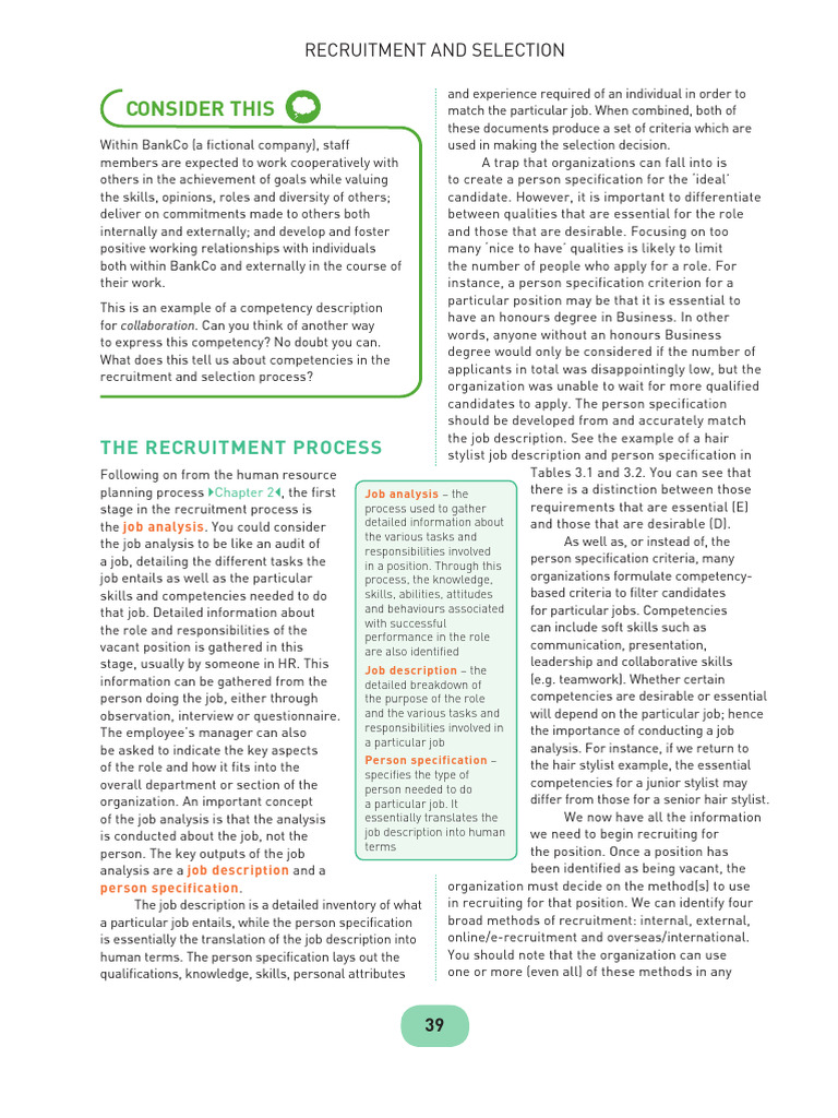 Human Resource Management - (The Recruitment Process) | PDF ...