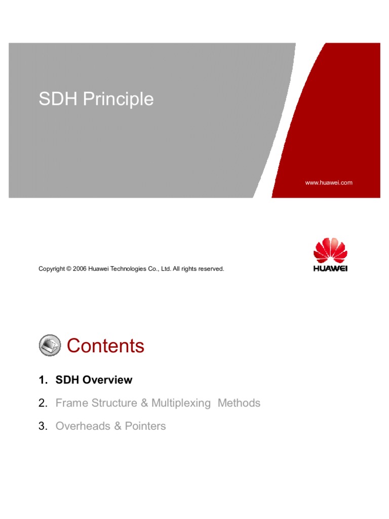 Ota000004 SDH Principle Issue 2.30 | PDF | Communications Protocols | Data