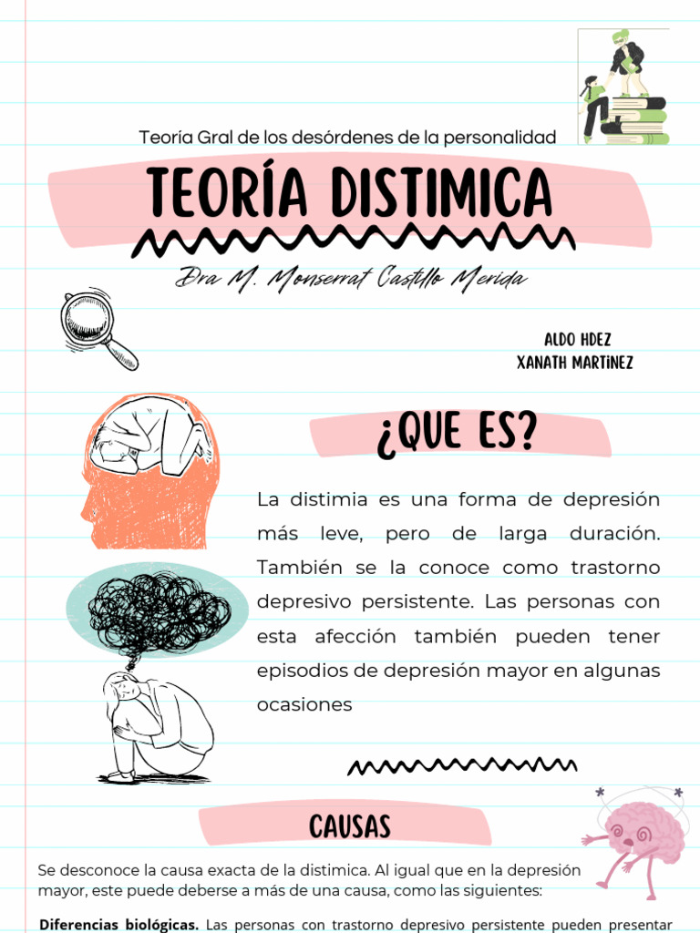 Distimia: Causas, Síntomas y Tratamiento | PDF | Trastorno depresivo ...