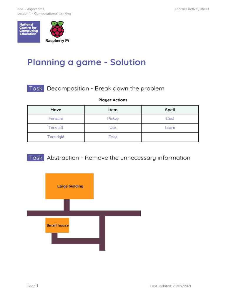 KS4 Algorithms: Computational Thinking Guide | PDF