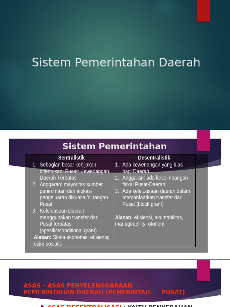 Sistem Pemerintahan Daerah | PDF