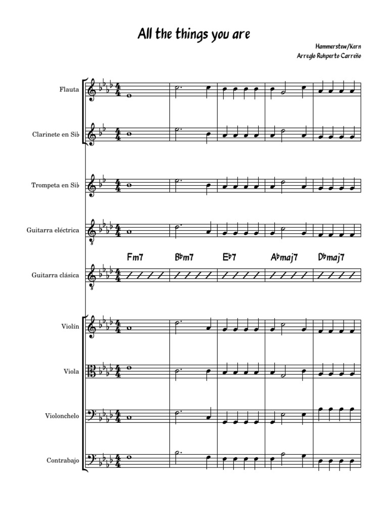 All the things you are full score | PDF