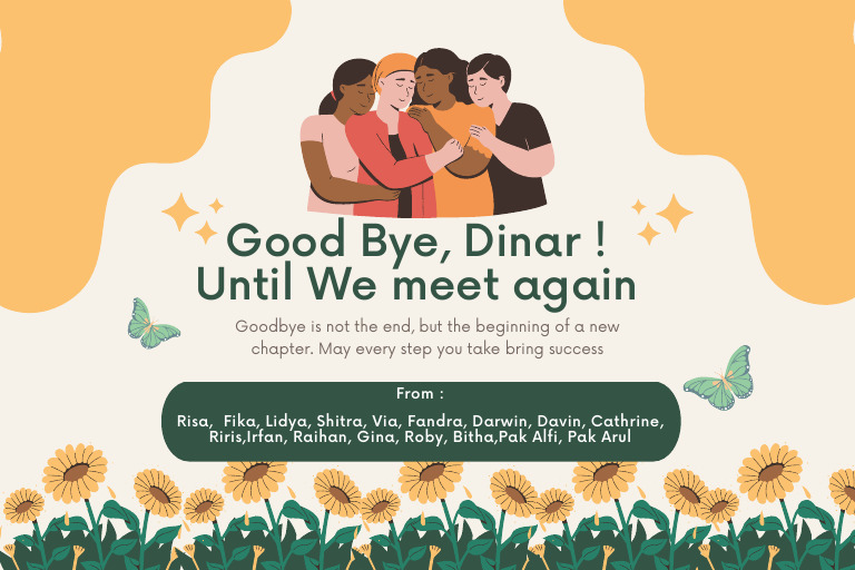 Brown Illustrated Farewell Card | PDF