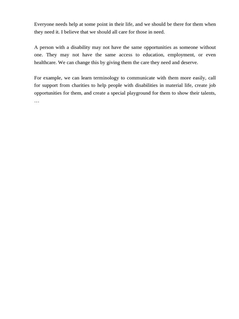 Everyone Needs Help at Some Point in Their Life | PDF