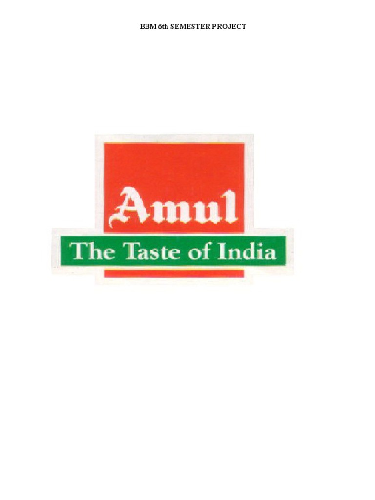 Summer Training Project Report On Amul Tarun | PDF | Sampling ...