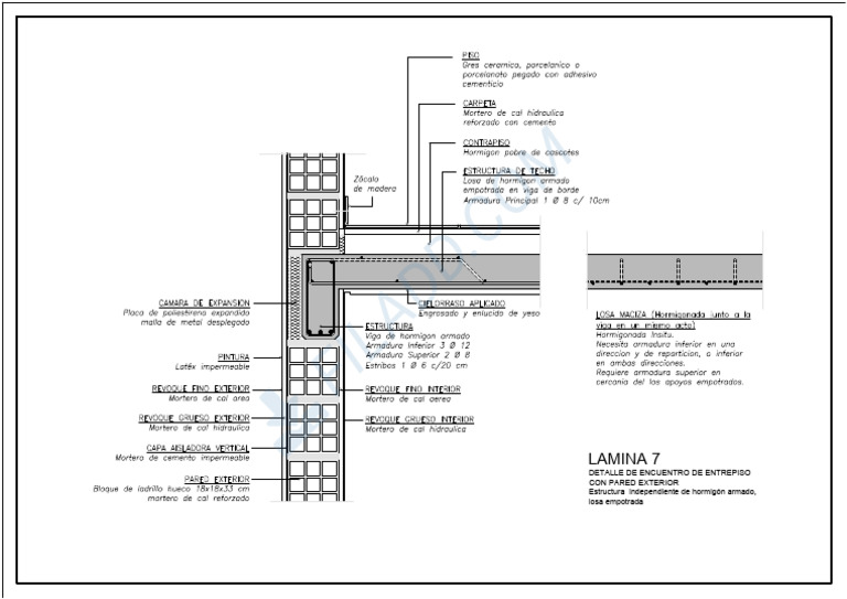 Esquemas Cosntructivos Lamina 07 | PDF
