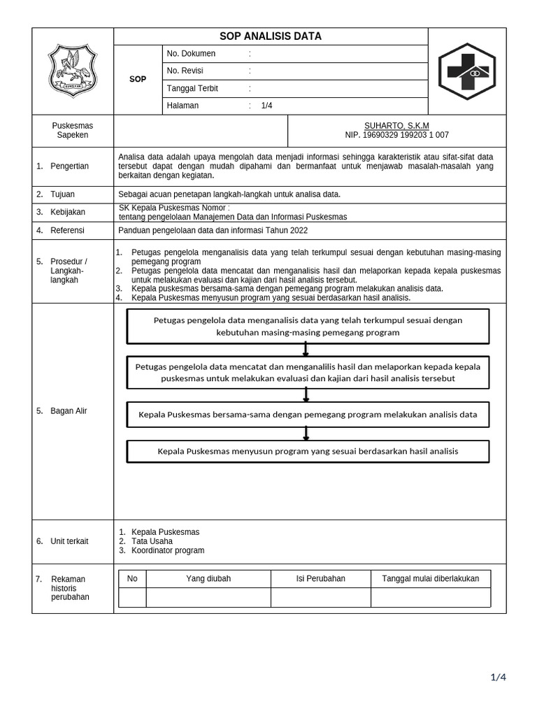 Sop Analisis Data | PDF