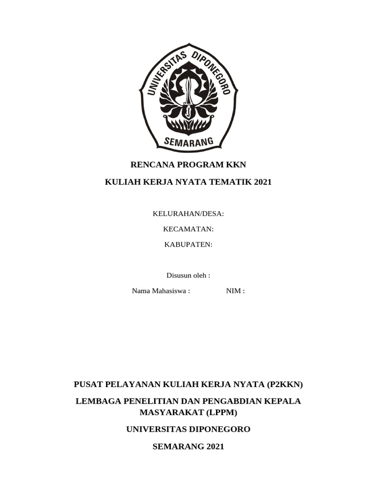 Template Rencana Program KKN | PDF