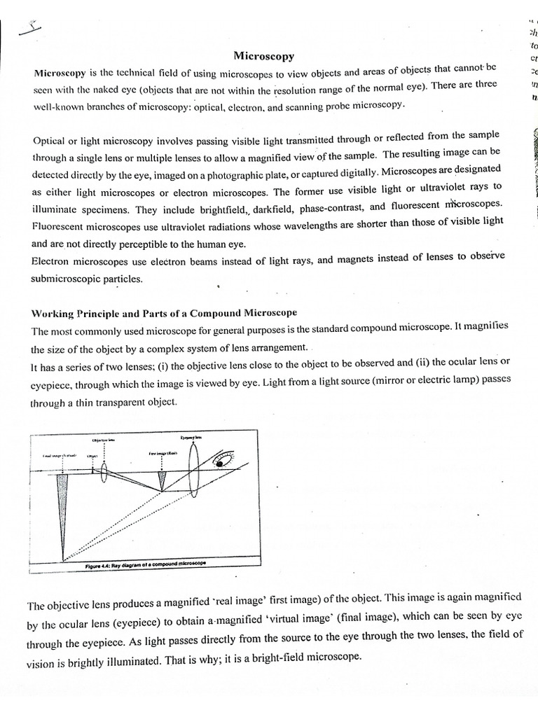 Microscopy Notes From Kavitha Mam | PDF