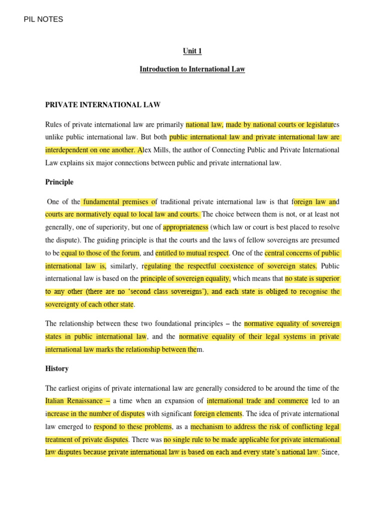 Pil Notes-2 | PDF | International Law | Treaty