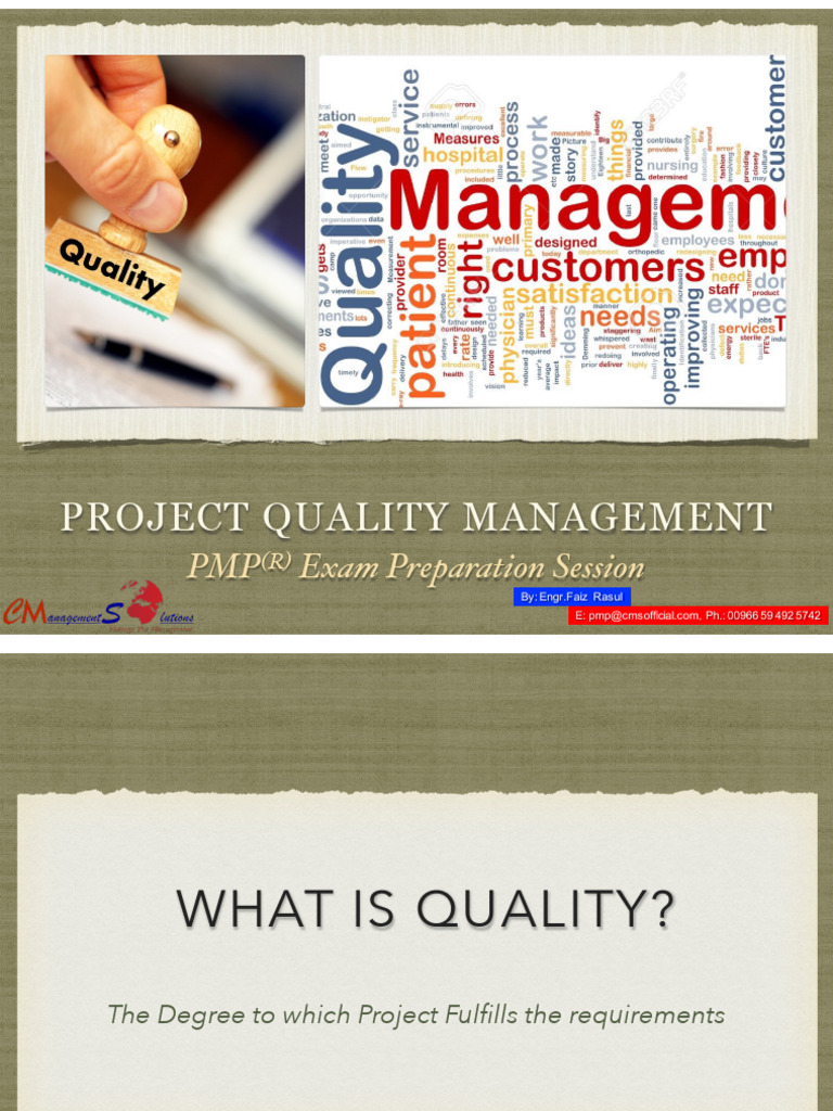 6. Quality Management | PDF | Six Sigma | Quality Management