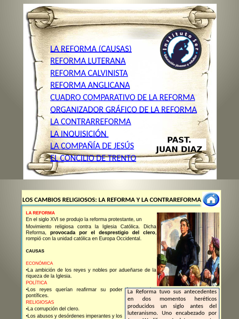 Causas y Corrientes de la Reforma Religiosa | PDF | Luteranismo ...
