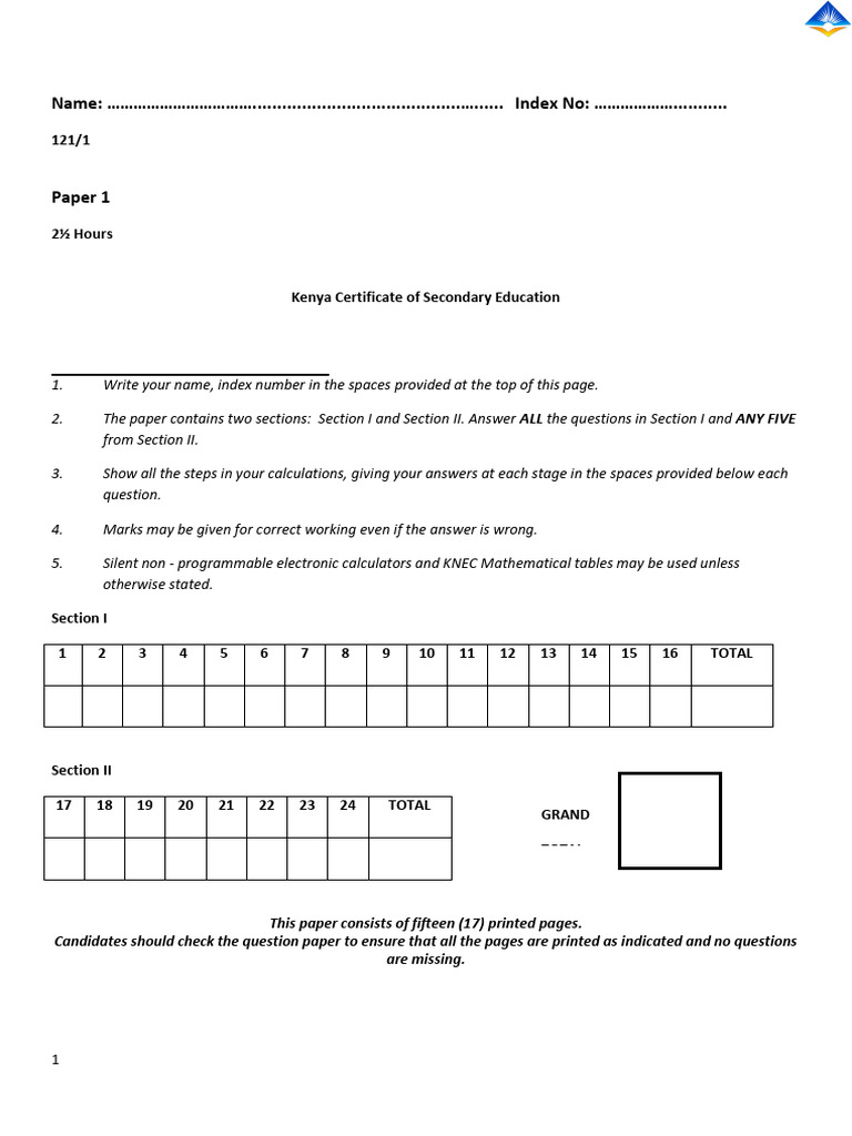 Maths Pp1 Qs Pdf Mathematics