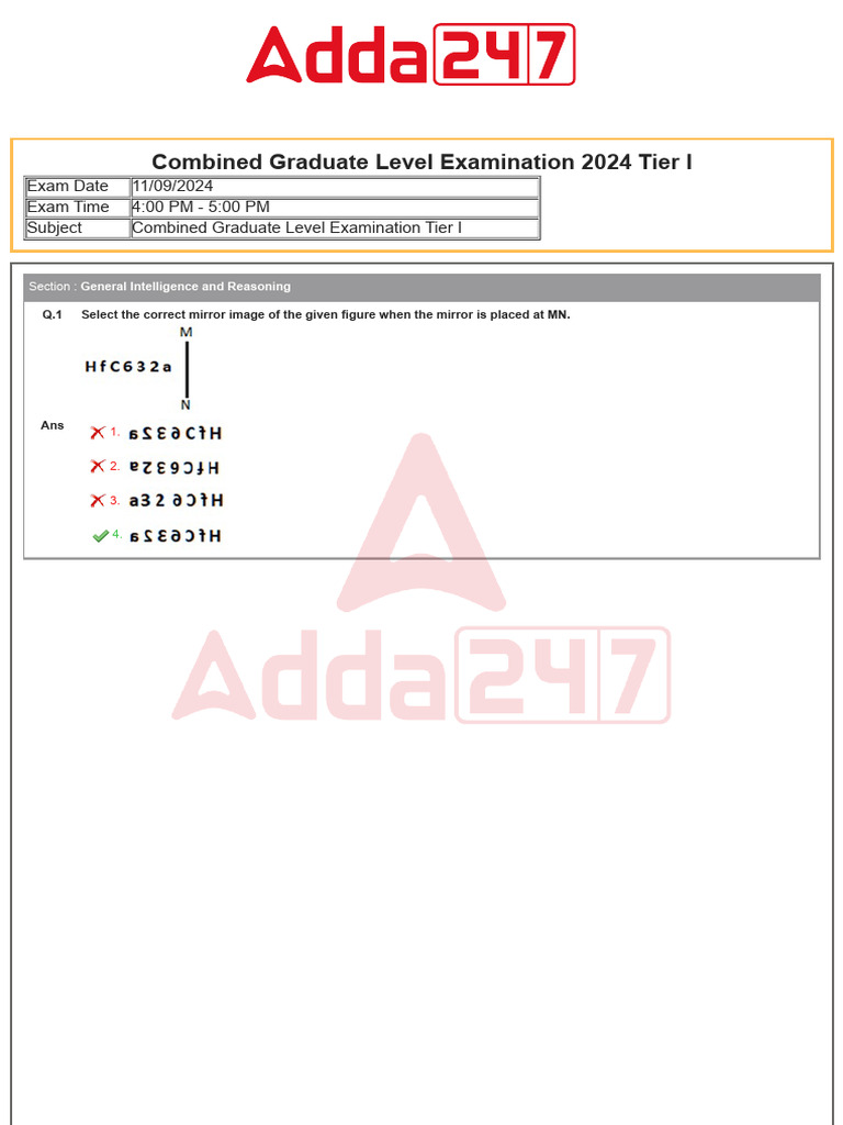 SSC CGL Question Paper 11 September 2024 Shift 3 | PDF | Trigonometric ...