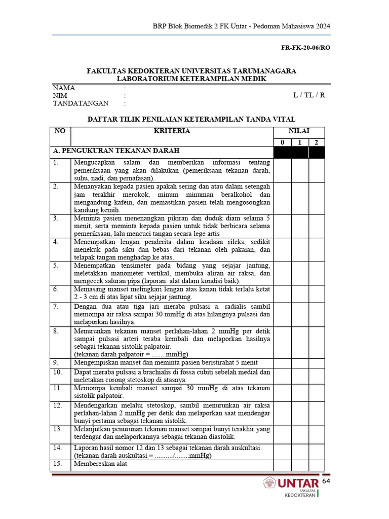 Ceklis KKD TTV | PDF