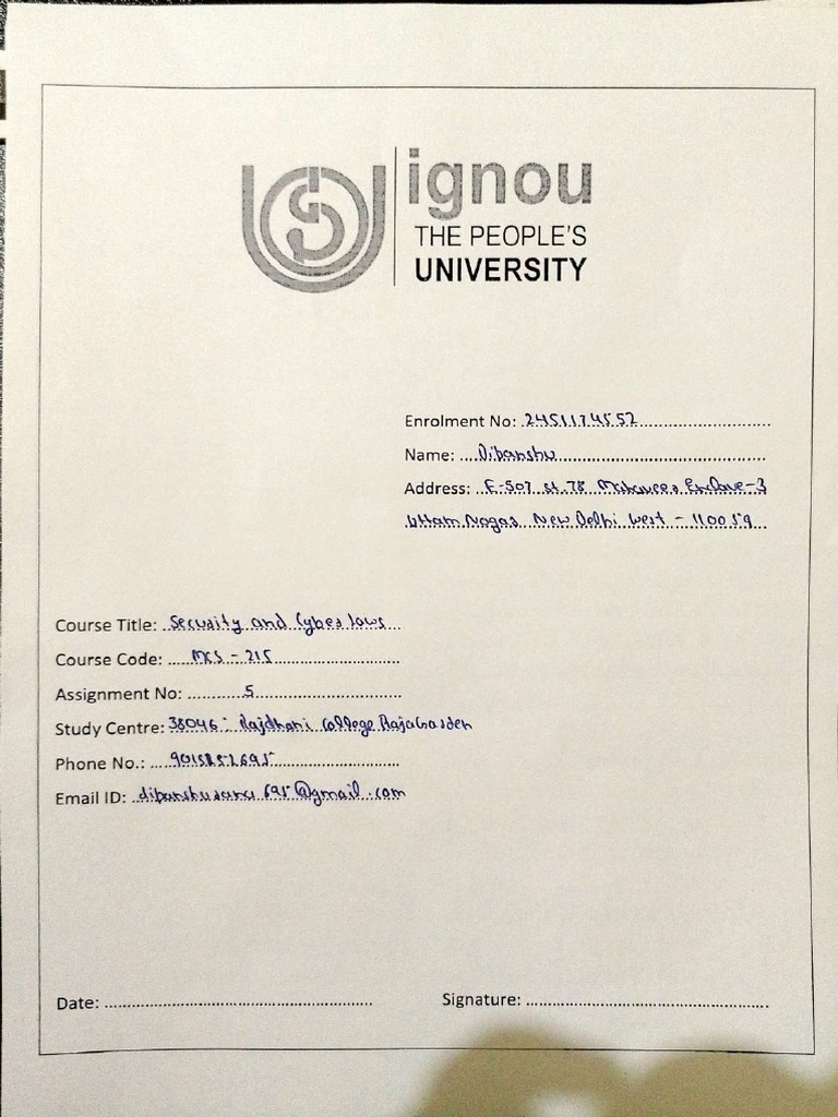 MCS-215 Assignment_compressed | PDF