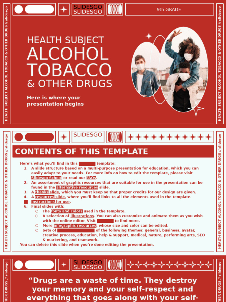 Health Subject For High School - 9th Grade - Alcohol, Tobacco & Other ...