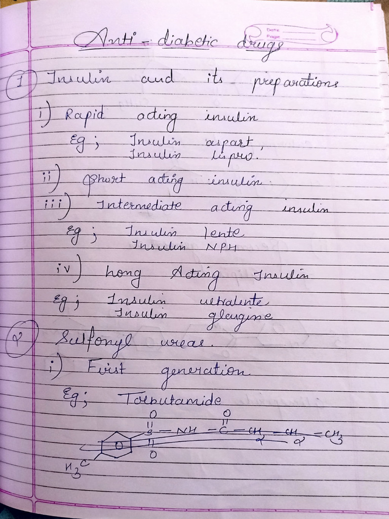 Antidiabetic Drug Classification Guide | PDF