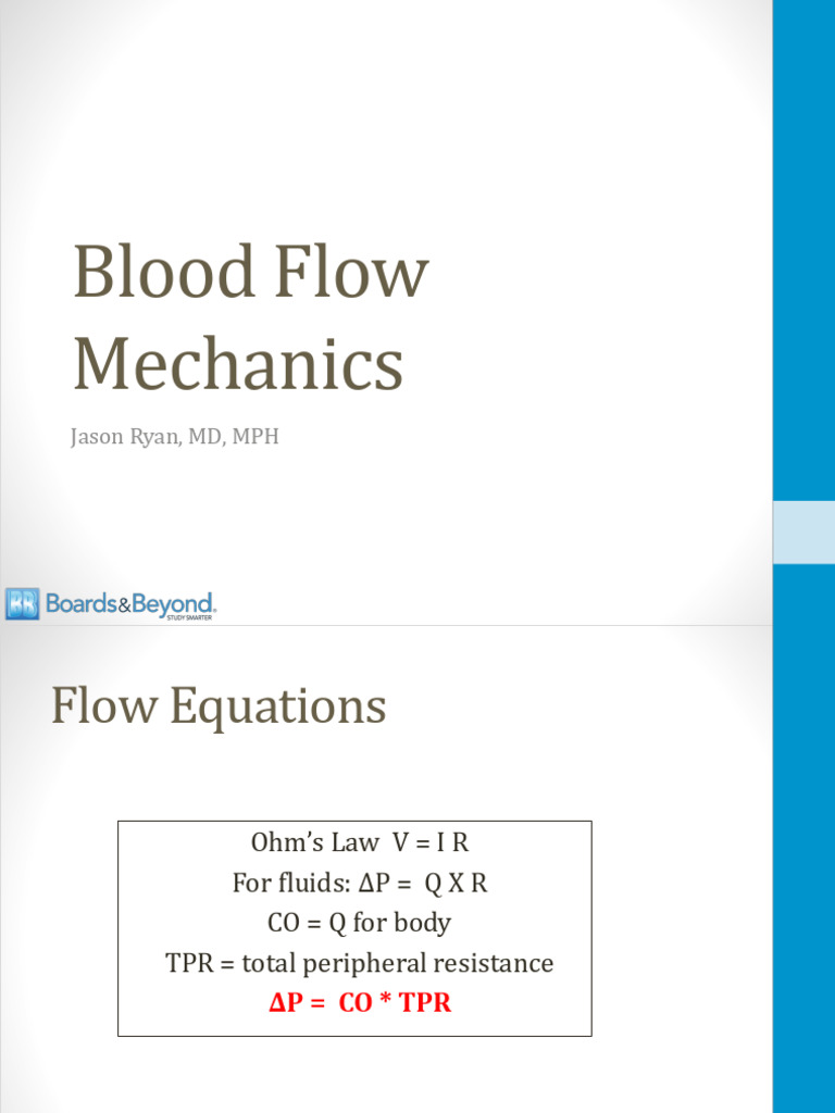 Blood Flow Mechanics Atf | PDF | Blood Pressure | Artery