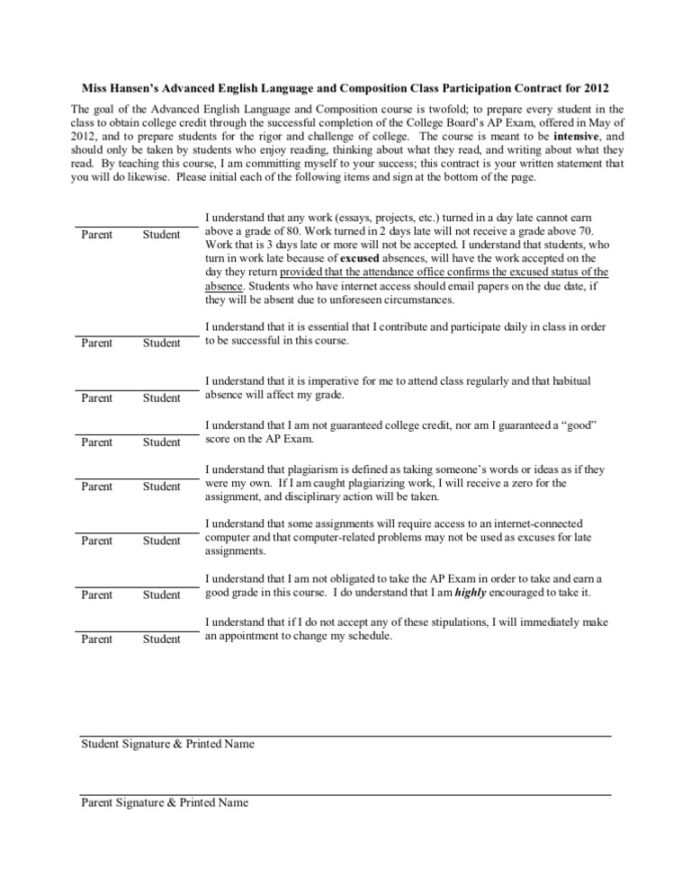 Miss Hansen Contract | PDF | Career & Growth | Business