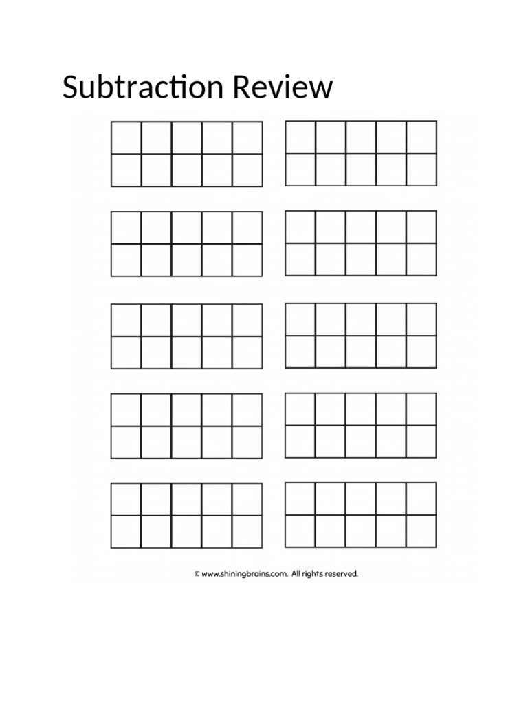 Review Subtraction | PDF