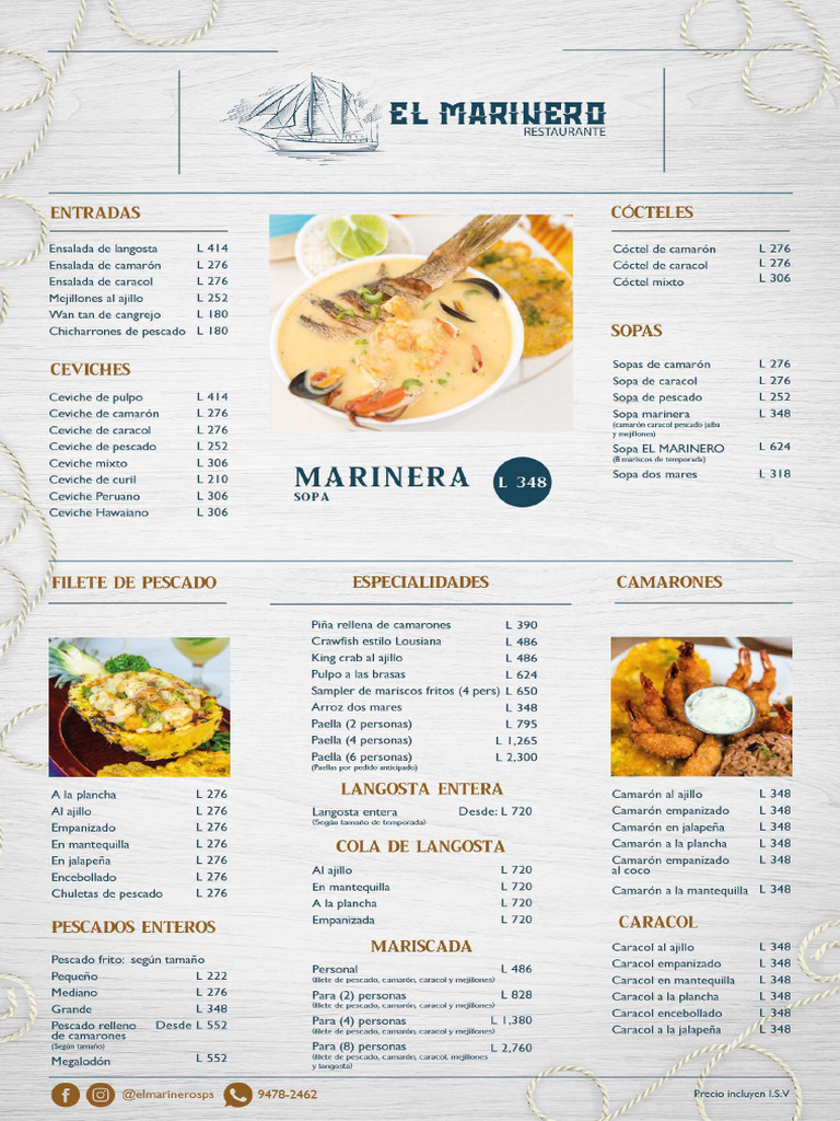 Menu El Marinero | PDF