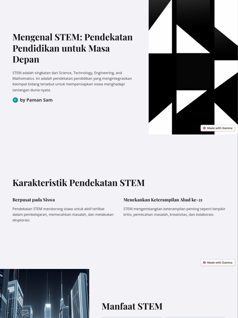 Mengenal STEM Pendekatan Pendidikan Untuk Masa Depan | PDF