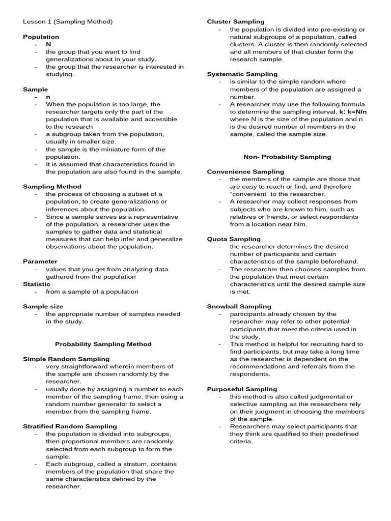 PR2 | PDF | Sampling (Statistics) | Survey Methodology